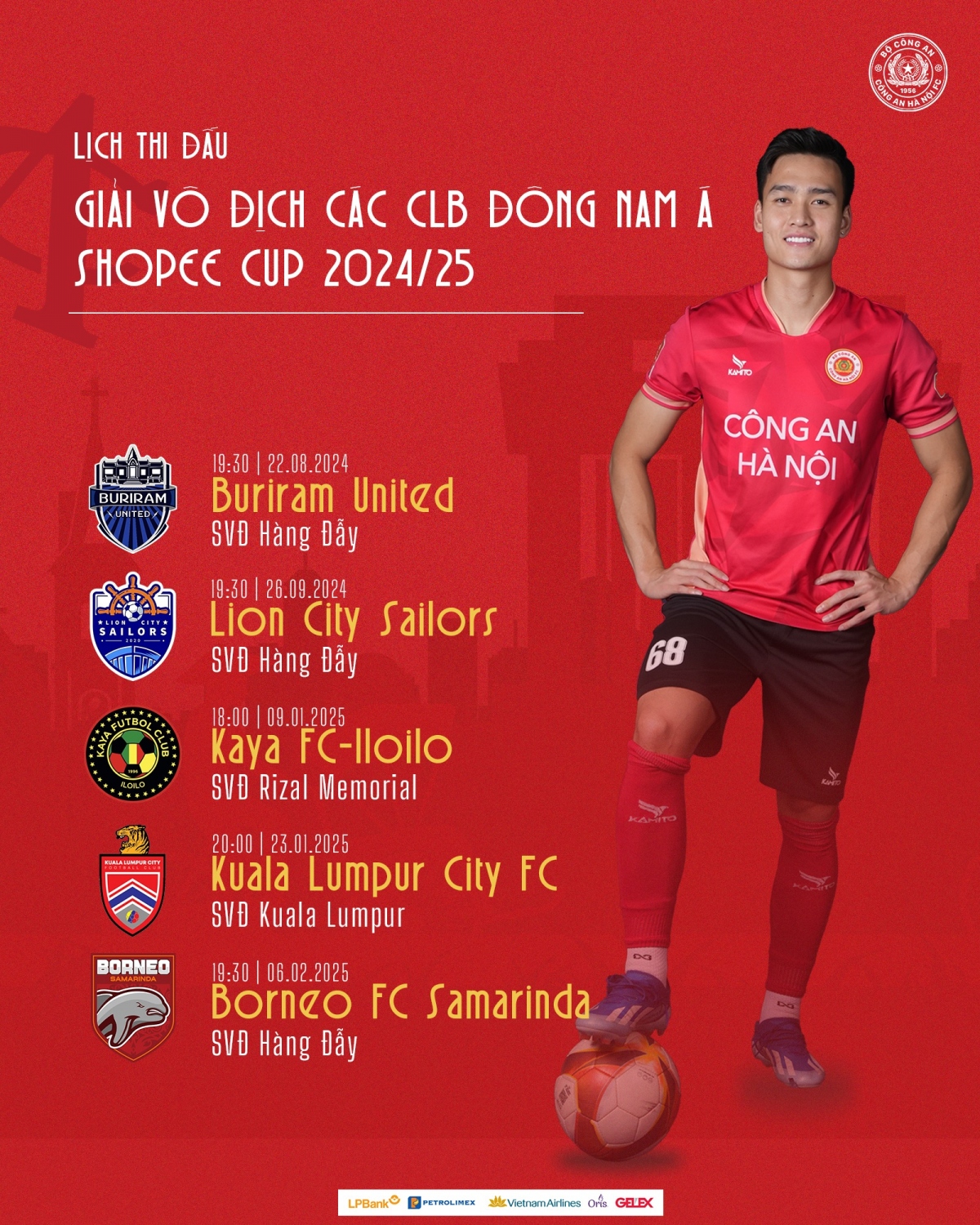 HLV Polking bật mí lợi thế lớn của CLB CAHN tại Cúp C1 Đông Nam Á