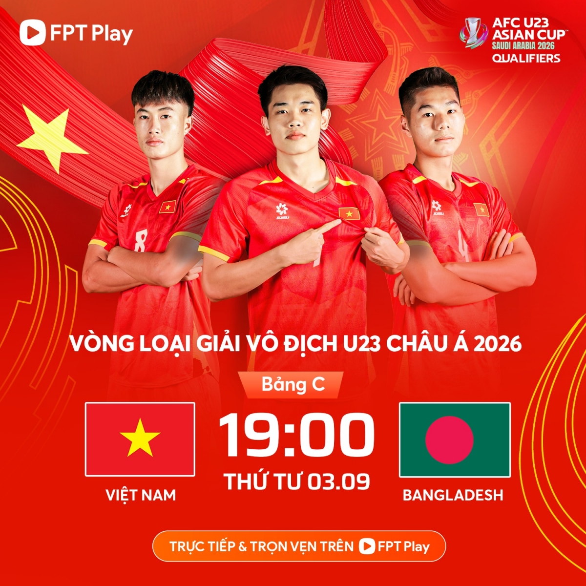 Xem trực tiếp trận U23 Việt Nam vs U23 Bangladesh ở đâu?