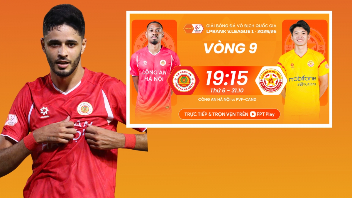 Trực tiếp CAHN vs PVF CAND vòng 9 V-League 2025/2026: Khó cản chủ nhà