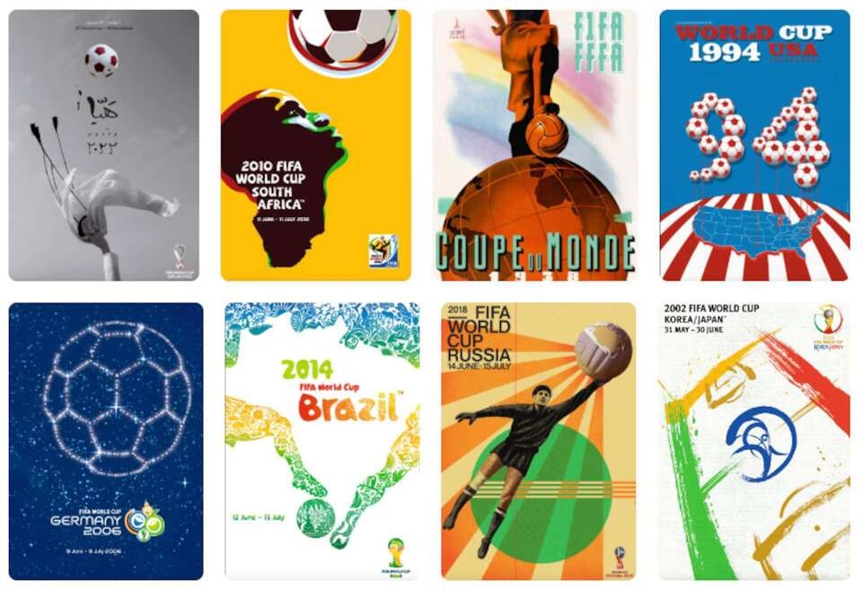 Nhìn lại toàn bộ poster các kỳ World Cup từ năm 1930 đến nay